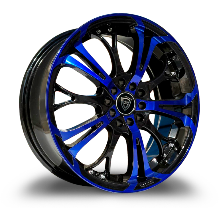 W667 GLOSS BLACK BLUE FACE | Marquee Wheels